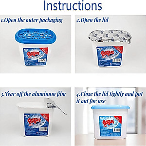 Bagus Moisture Absorber Boxes (8 Pack) - 10.5 Oz Tubs for Increased Moisture Protection in Closets, Kitchens, Bathrooms, and Storage, Efficient, Fragrance-Free Moisture Absorption for Lasting Results.