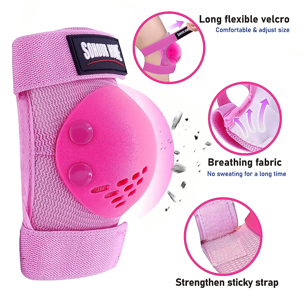 Youth/Kids Knee Pads Elbow Pads Wrist Guards Protective Gear Set for 3-15 Years Child Roller Skates, Skateboard, Cycling, Inline Skating, BMX Bike, Balance Bike, Scooter Riding and Other Outdoor Sports