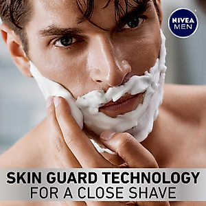 NIVEA MEN DEEP Clean Shave Gel with Natural Charcoal, 3 Pack of 7 Oz Cans