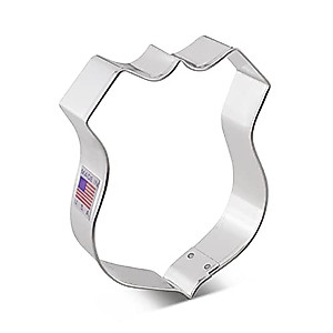 Police Badge Shield Cookie Cutter, 4" Made in USA by Ann Clark