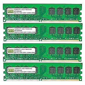 NEMIX RAM 32GB (4X8GB) DDR3 1333MHZ PC3-10600 2Rx8 1.5V 240-PIN Non-ECC UDIMM Unbuffered Desktop Memory KIT