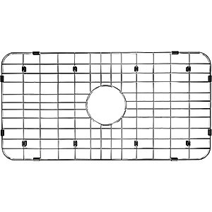 SANNO Kitchen Sink Grate Stainless Steel Sink Protector for Kitchen Sink, Grid Sink Protector Kitchen Sink Rack for Bottom of Sink,Center Drain Sink Bottom Grid,25"L X 12.8"W
