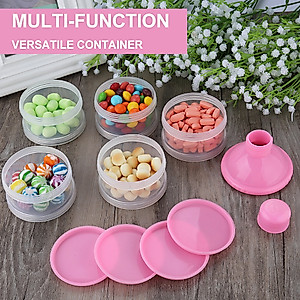 Accmor Formula Dispenser On The Go, 5 Compartments Stackable Formula Container for Travel, Baby Milk Powder Kids Snack Container, BPA Free