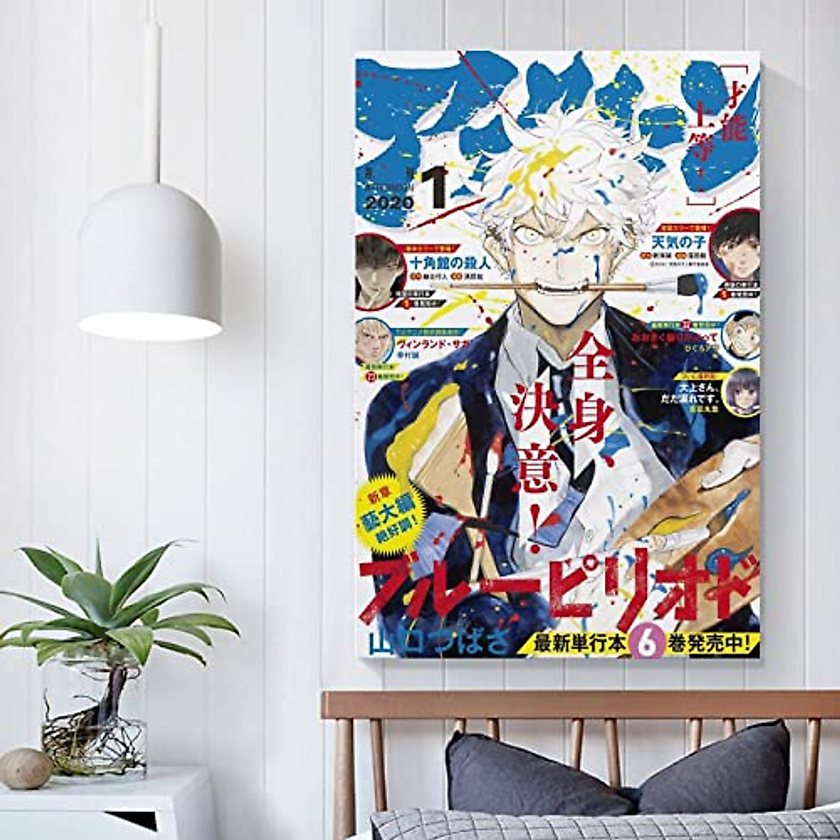 AOMACA Anime Poster Blue Period Kawaii Anime GirlCanvas Painting Wall Art Poster for Bedroom Living Room Decor08x12inch(20x30cm)