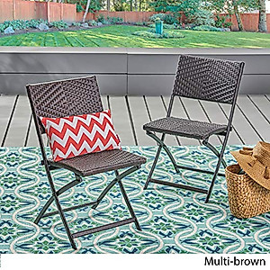 Christopher Knight Home El Paso PE / Iron Dining Chairs, 2-Pcs Set, Multibrown