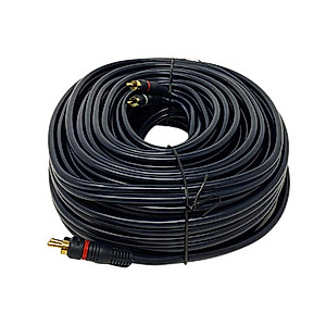 iMBAPrice 75 Feet 2RCA Male to 2RCA Male Python Home Theater Audio Cable for HDTV, Amplifiers, Hi-Fi Systems,Speakers, Subwoofer, Satellite Receivers and More