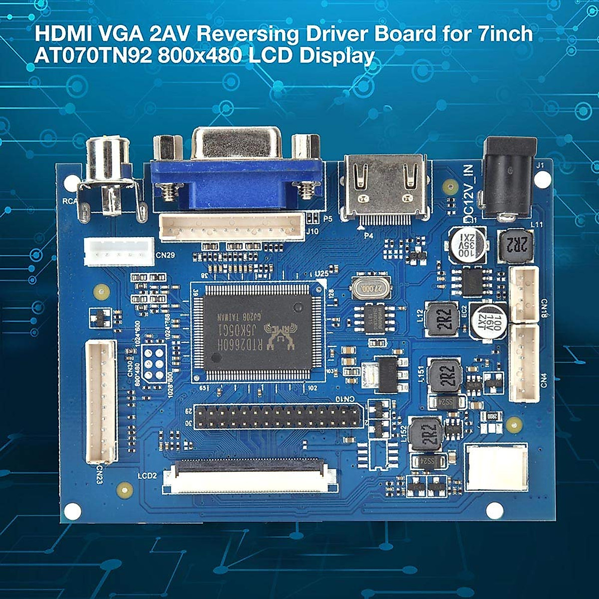 LCD Driver Board, Universal 40 Pins 9V-24V HDMI VGA 2AV Input LCD Controller Board, for AT070TN92 LED Panel AT065TN14