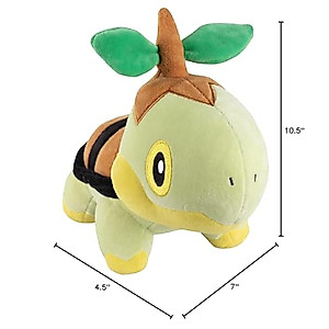 Pokémon 8" Turtwig Plush - Officially Licensed - Diamond and Pearl Starter Figure - Authentic Soft Stuffed Animal Toy - Valentine's Day & Easter Basket Stuffer Gift for Kids, Boys, Girls - 2+