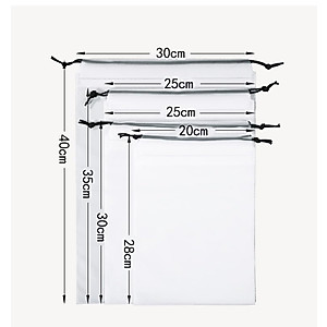 Toy Bags for Storage, Set of 4 Sizes Mixed 20pcs Reusable Drawstring Bags for Kids Storage Playroom Organization, Fruits, Vegetable Durable Shoe Dust Bags