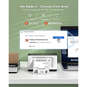 MUNBYN Shipping Label Printer, 4x6 Label Printer for Shipping Packages, USB Thermal Printer for Shipping Labels Home Small Business, with Software for Instant Conversion from 8x11 to 4x6 Labels