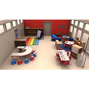 Learniture Active Learning Chair/ Stool, 15" H, Red, LNT-3046-15RD