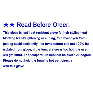 Beauty Star 2PCS Heat Resistant Gloves Proof Protection Glove for Hair Styling Tool Straightener Brush Heat Blocking for Curling Wand Ceramic Ionic Flat Iron