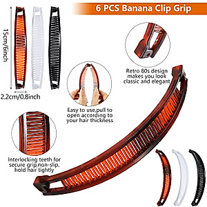 12 Pieces Banana Clip Faux Pearl Hair Clip Banana Combs Clincher Combs Rhinestones Ponytail Holder Claw Comb Fishtail Fish Hair Lady Fish Shape Ponytail Banana Clip for Women Girls Thick Long Hair