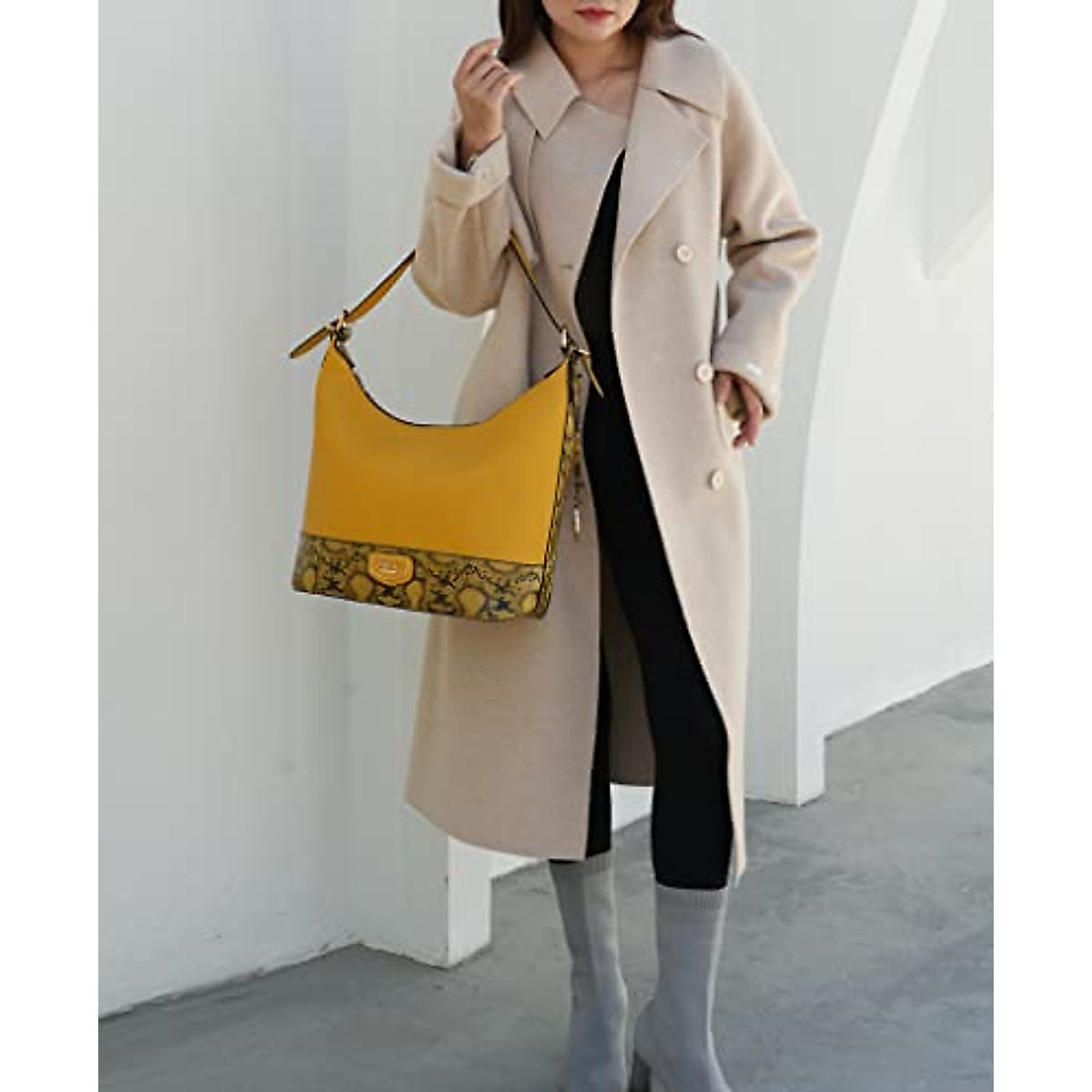 MKF Collection Shoulder Bag for Women, Vegan Leather Hobo Fashion Handbag Messenger Purse