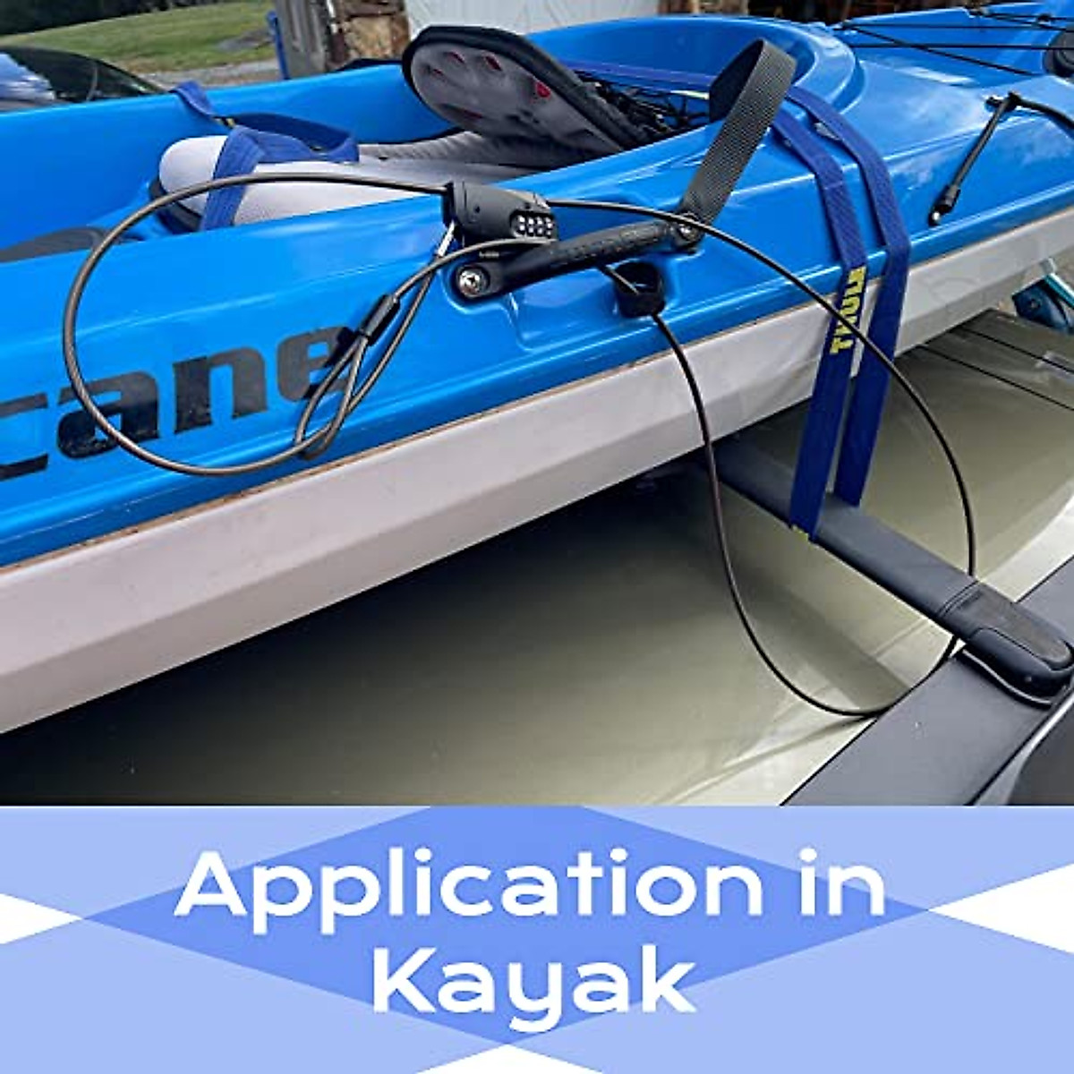 Tofeer Adjustable Cable Lock, Combination Wire Lock Trail Camera and Kayak Lock, 6.5ft Long Cord for Luggage Suitcase Helmet, Zinc Alloy Lock Part, Steel Cable, 10,000 Codes, Easy to Use