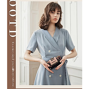 VNFIOEI Women Wallet Leather Large Capacity Women's Handbag Large Capacity Long Wallet, with 10-card slots and clips, and Zero Wallet with Buckle in the middle.