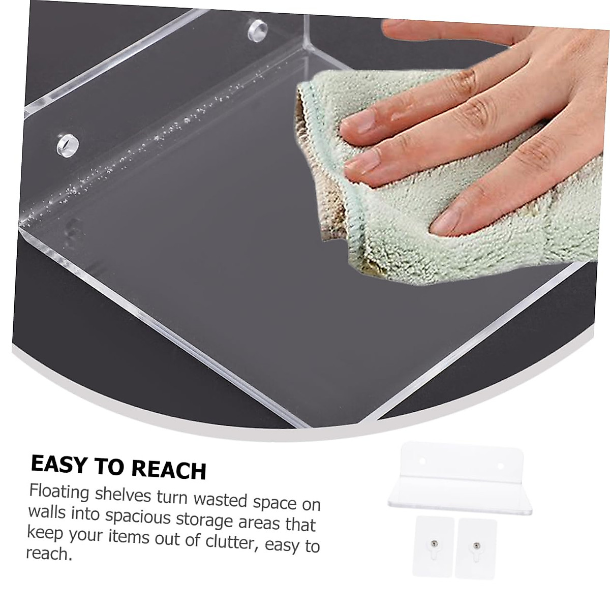 Zerodeko Acrylic Storage Rack Nursery Wall Shelves Children Storage Frame Durable Storage Shelf Versatile Acrylic Bracket Cosmetics Storage Shelf Kids Shelf Wall-Mounted Organizer