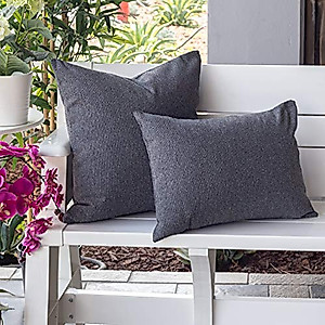 Homey COZY 20x20 Chenille Indoor/Outdoor Accent Pillow (Set of 2), Gray 2 Count