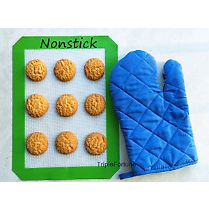 Silicone Baking Mat - Set of 2 Nonstick Cookie/Macaron/Pastry Sheets (Quarter Sheet(11.5"x8.5") 2pk)