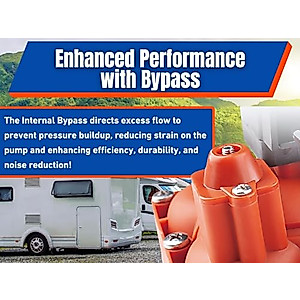 Seaflo 42 Series Diaphragm Pump with Bypass for Reduced Cycling 12V/24V 3.0GPM 55PSI (12 Volts)