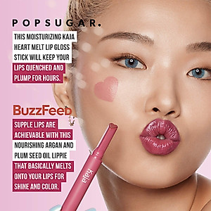 Kaja Lip Gloss - Heart Melter | High-shine, Glossy Finish, Playful Bubblegum Pink, Moisturize, 02 Sweet Talk, 0.04 Oz