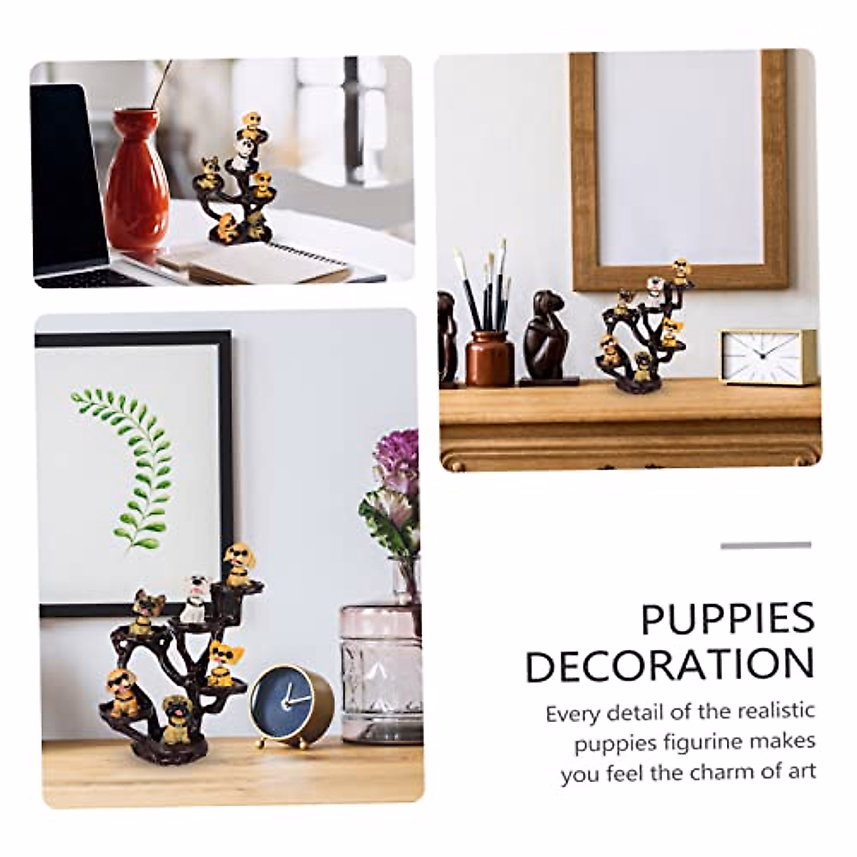 Veemoon 1 Set Bobble Head Puppy Ornament Memorial Ornament Ornaments for Crafts Adorno para Mesa De Puppy Dog Glasses Holder Shaking Head Toy Animal Model Figure Table Adornments