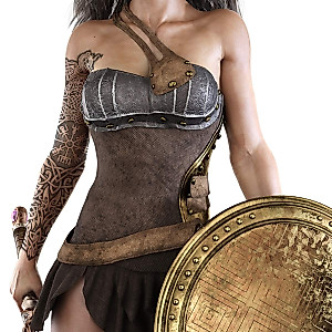 Tatodays temporary tattoo full arm stick on body art viking icelandic medieval celtic transfer for women and men cosplay halloween adult aegishjalmur temp tattoo tree of life wolfs fancy dress