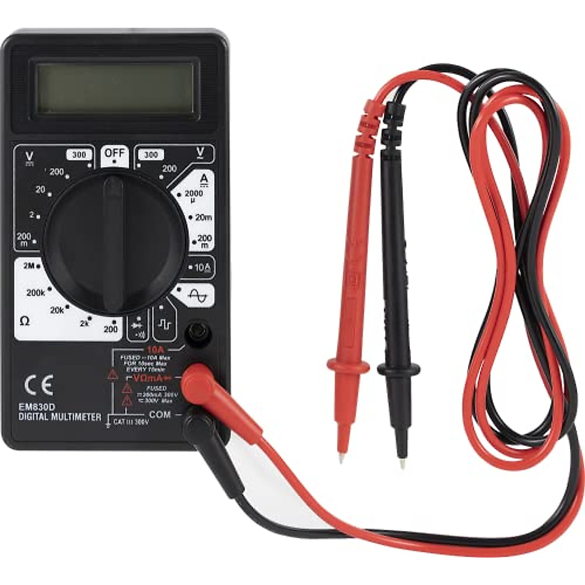 Power Gear 50953 17-Range 6-Function Digital Multimeter Multimeters & Testers, Black