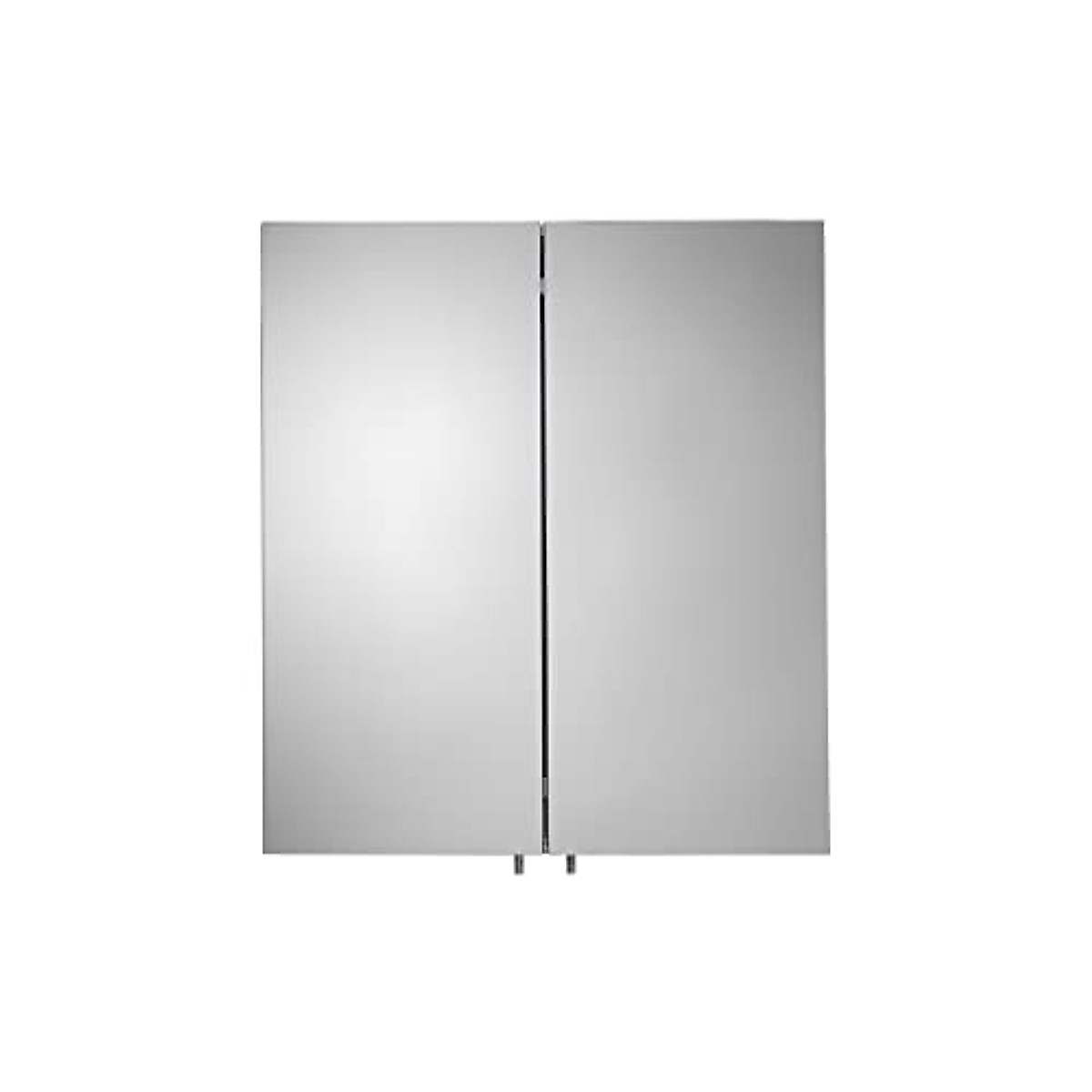 Croydex Finchley Double Door, Surface Mount Flexi-Fix Easy Hanging System Medicine Cabinet, 24 in (W) x 26 in (H) Stainless Steel