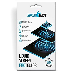SUPER EASY Liquid Glass Screen Protector - Wipe On Scratch and Shatter Resistant Oleophobic Nano Protection for All Phones Tablets Smart Watches Universal