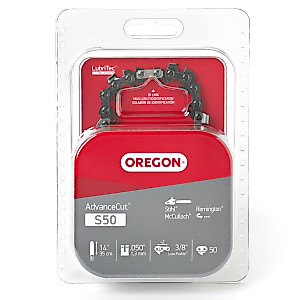 Oregon S50 AdvanceCut Replacement Chainsaw Chain for 14-Inch Guide Bar, 50 Drive Links, Pitch: 3/8" Low Profile, Low Vibration, .050" Gauge