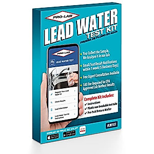 PRO-LAB Lead in Drinking Water Test Kit - Same kit used by Home Inspectors. You collect the sample, we analyze it. Results emailed within 1 week. $40 lab fee required for EPA Certified Lab analysis.
