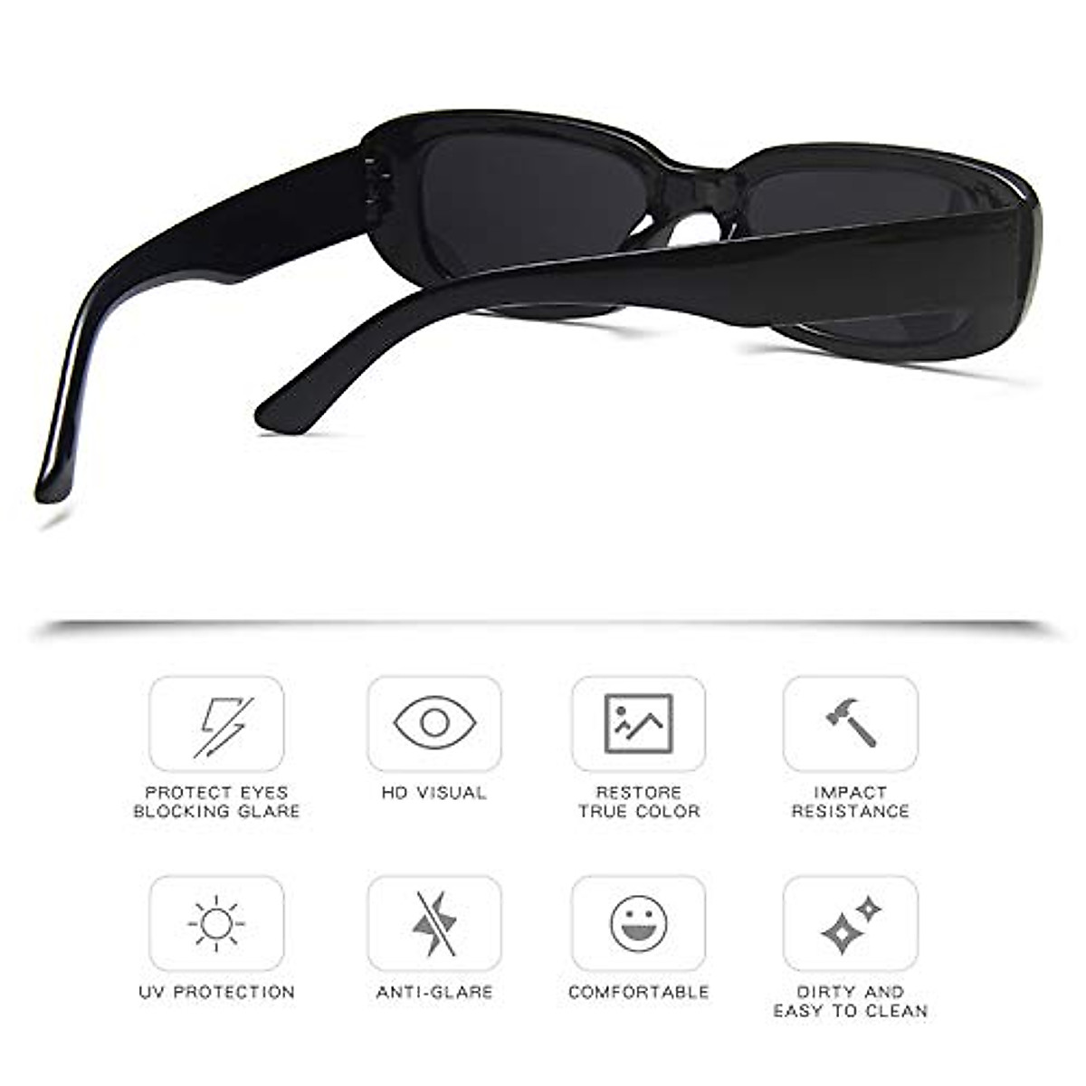 YQVIE 12 Pack Rectangle Sunglasses Bulk for Women Men Colorful Glasses for Bachelorette Party (12Mix)