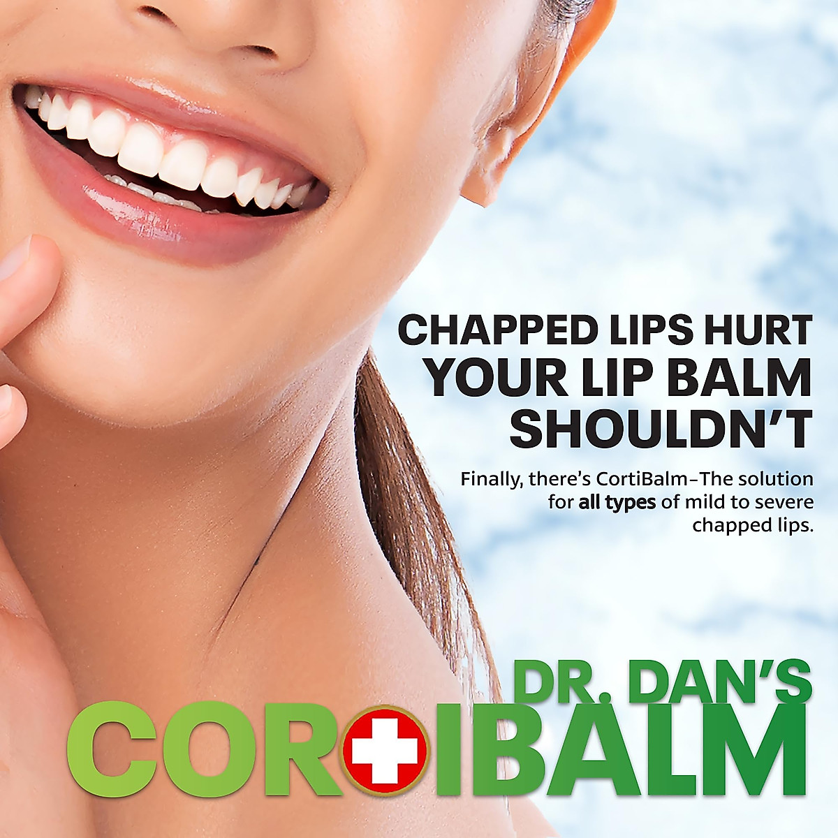 Dr. Dan's Cortibalm Jar - 1 Pack - for Dry Cracked Lips - Healing Lip Balm Jar for Severely Chapped Lips - Designed for Men, Women and Children -