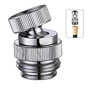 Sink Faucet Adapter Kit Swivel Aerator Adapter to Connect Garden Hose - Multi-Thread Garden Hose Adapter for Male to Male and Female to Male, Polished Chrome