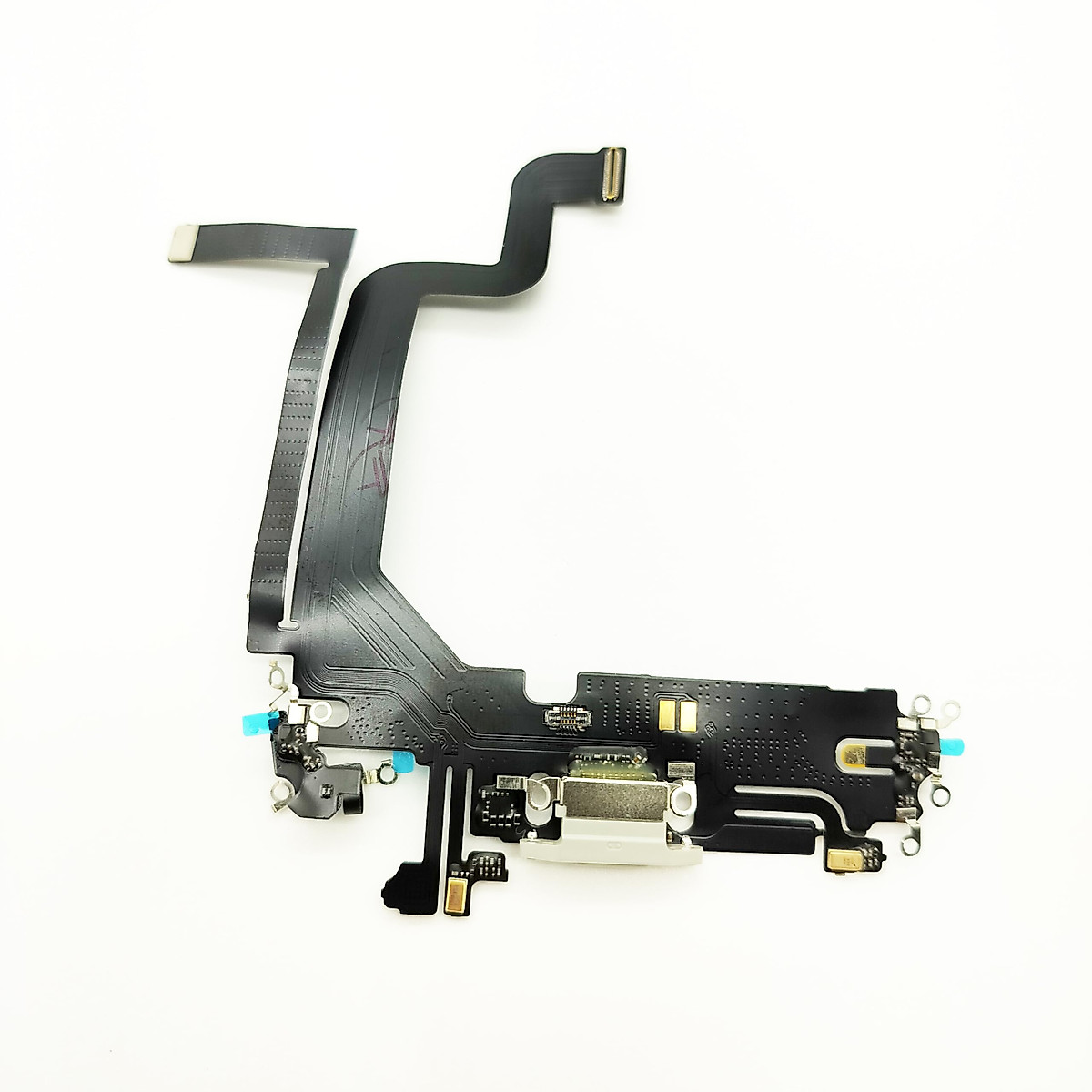 Charging Port Board Dock Connector Flex Cable Replacement Compatible with iPhone 14 Pro Max 6.7inch (White)