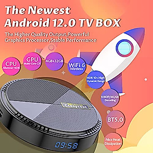 Android TV Box 12.0 4GB RAM 32GB ROM Allwinner H618 WiFi 6 Smart TV Box Set Top Box BT5.0 Ultra HD 1080P 4K 6K HDR10+ Dual Band WiFi 2.4 5.8GHz Android Box