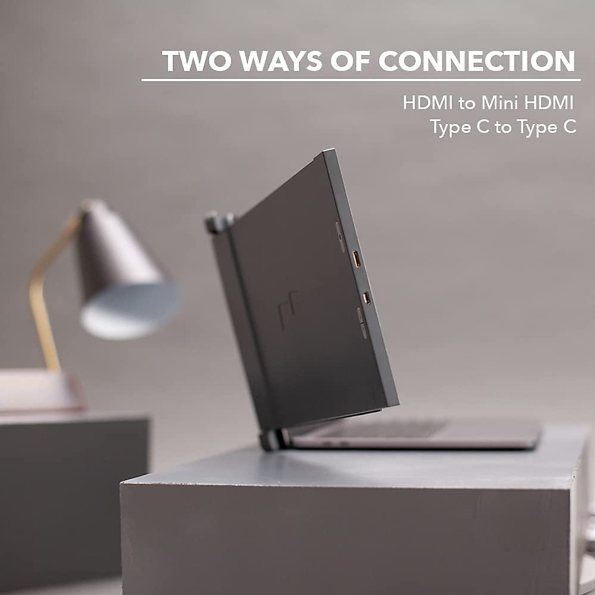 Duex Lite New Mobile Pixels Portable Monitor, 12.5" Full HD IPS Dual Monitor for laptops, USB C/USB A Powered Plug and Play Portable Display,Windows/MacOS Compatible (Grey)