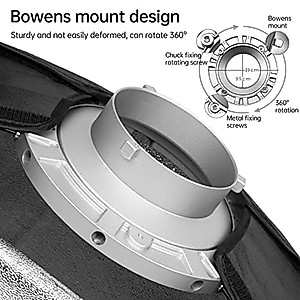 Godox 2 PCS FW30x120cm / 12"x47" Bowens Mount Strip Honeycomb Grid Softbox,Portable Strip Soft Box with Bowens Mount Speedring,Curved Grid Softbox for Studio Strobe Flash Portrait Product Photography