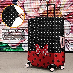 dicilly Luggage Covers for Suitcase Washable Suitcase Cover Red Bow Baggage Covers Fit 29-32 Inch Luggage (Go Travel)
