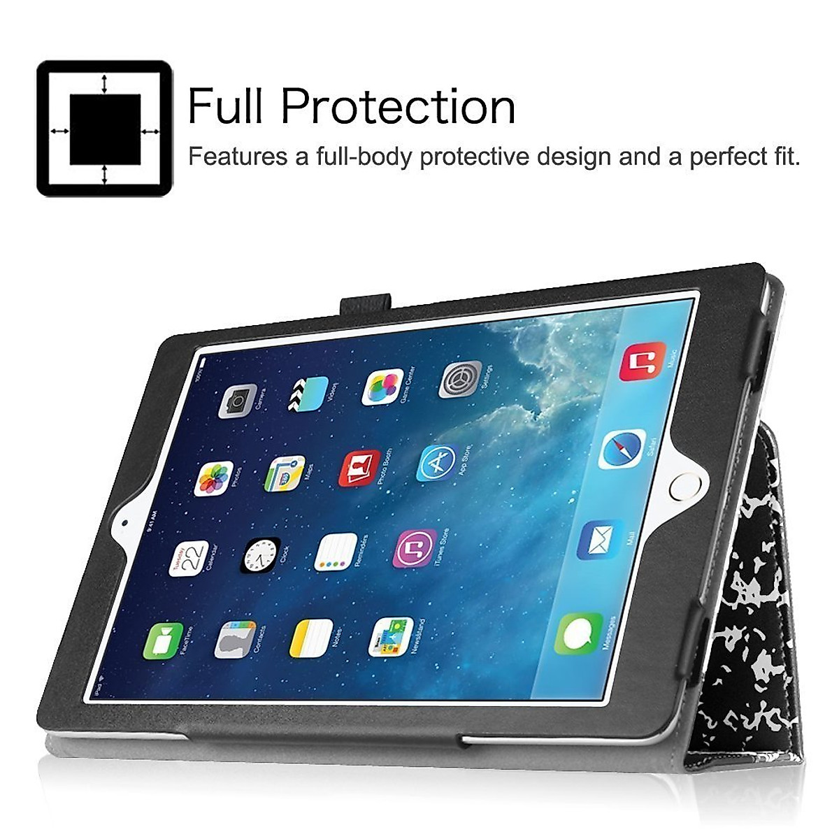 Fintie Folio Case for iPad Mini 3, Mini 1/2 - Slim Fit Case Smart Stand Cover Auto Sleep/Wake Feature, Composition Book Black