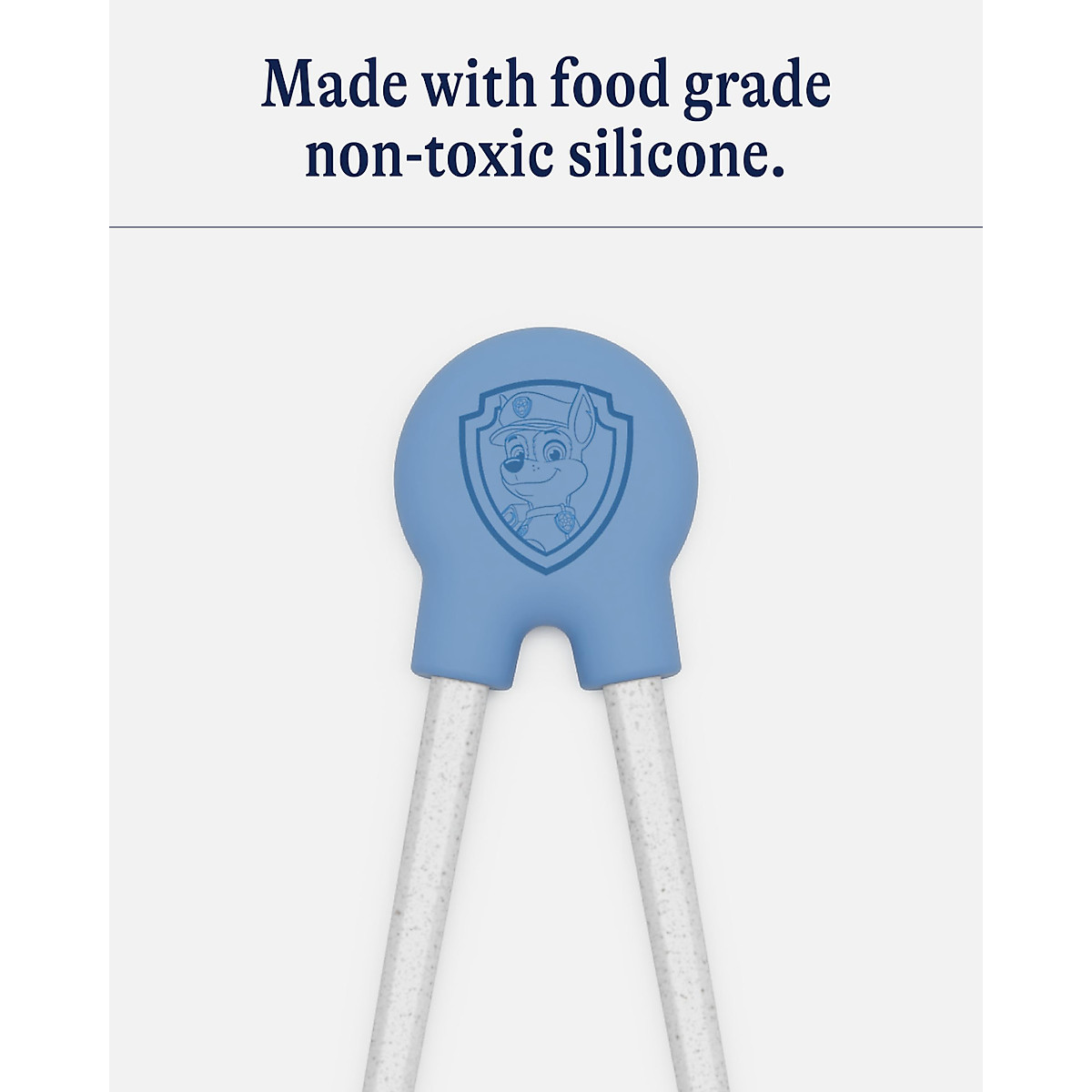 Lalo PAW Patrol Chopsticks For Kids - Set of 2 Training Chopsticks Made of Silicone and Eco-Friendly Wheat Straw PP - Ages: 2 Years And Up - Easy to Clean & Dishwasher Safe - Chase