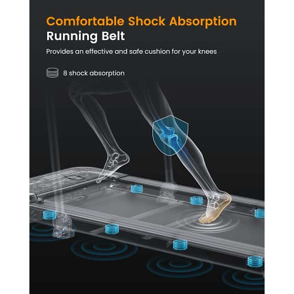 UREVO 2 in 1 Under Desk Treadmill, 2.5HP Folding Electric Treadmill Walking Jogging Machine for Home Office