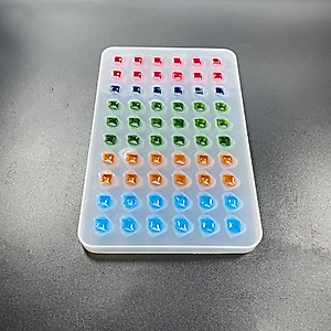 AMZTOART Mold Resin Craft Makes 60 Crystals - Small Crystal Stones Silicone Mold for Resin - Candles - Soap - Ice Cube - Jewelry - 1 Unique Shapes (White)