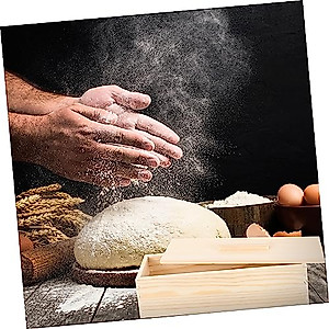 HAKIDZEL toast mold unfinished treasure chest wood bread container kitchen loaf pan nonstick bread pan wood bread bin soap container toast DIY baking mold wooden with cover baking tools