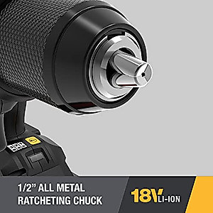 Cat® 18V 1 FOR ALL Cordless Hammer Drill & Impact Driver Combo Kit with 2 Batteries -DX12K, Black