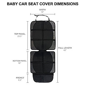 KHOMO GEAR - Baby Infant Car Seat Cover Protector - Black - Car Seat Protector
