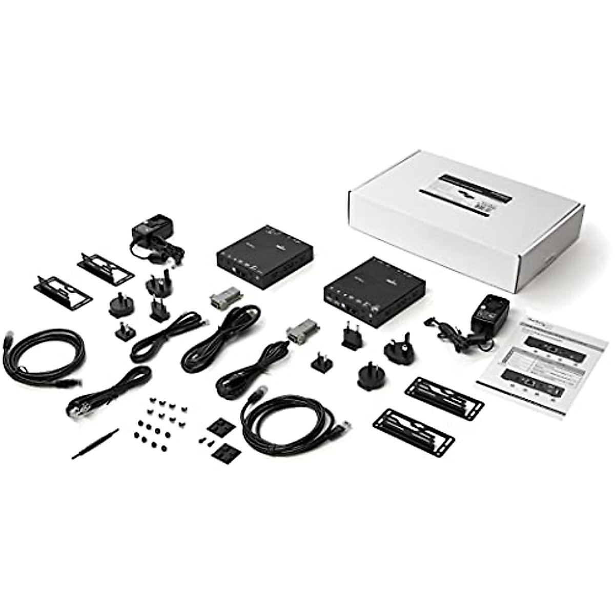 StarTech.com HDMI KVM Extender Over IP - 4K 30Hz HDMI 2.0 & USB Over IP LAN or CAT5e/CAT6 Ethernet (100m/330ft) - Remote KVM Switch/Console Transmitter/Receiver Extender Kit, TAA (SV565HDIP)