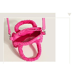 Pink Doll Party Favor Crossbody HandBag Barrel Shape for Girl Women Birthday Bachelorette Valentine Cute Princess Chic