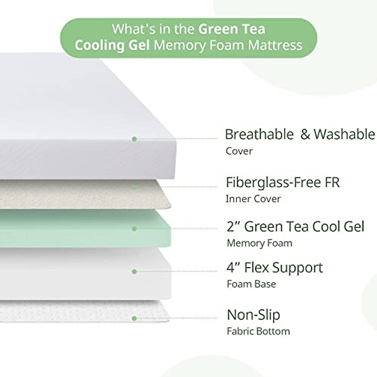 wOod-it Twin Mattress, 6 inch Twin Size Memory Foam Mattresses in a Box Cooling Gel Mattress for Kids Bunk Trundle Bed Daybed, Medium Firm(2 Pack)